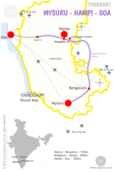 How to travel to Mysore from Goa?